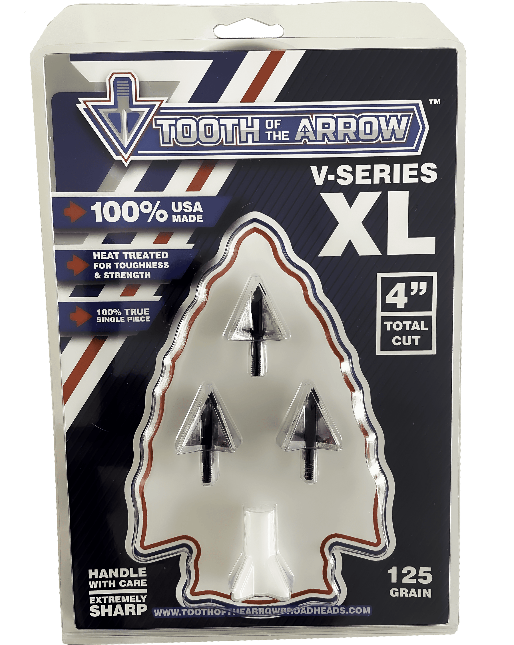 Tooth of the Arrow | 125 grain XL broadhead | vented series – Tooth of ...